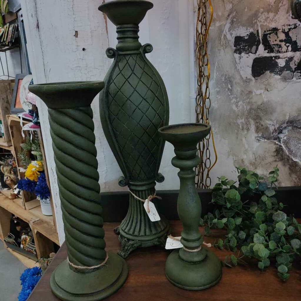 Green Candlestick - Tall – Tona Transformations